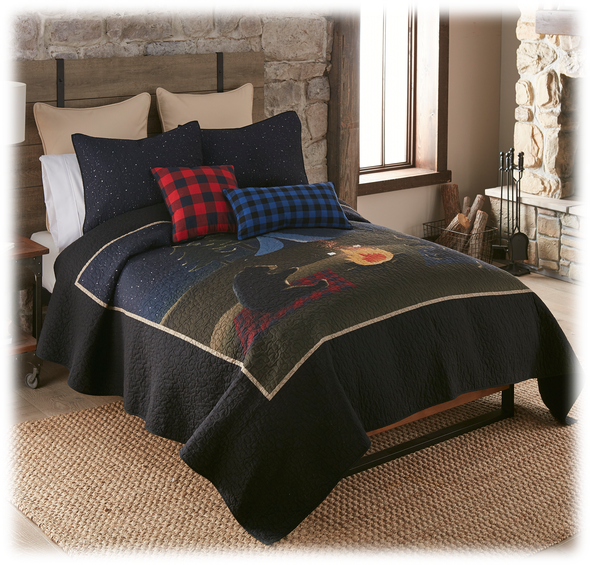 Donna Sharp Bear Campfire Decorative Quilt Set | Bass Pro Shops